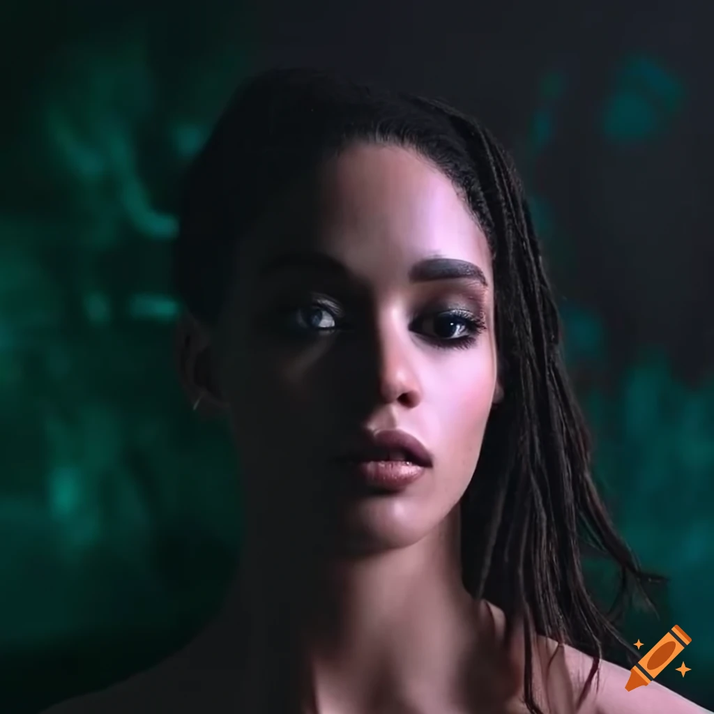 Hyperrealistic fusion of celebrities into a cyberpunk young woman on ...