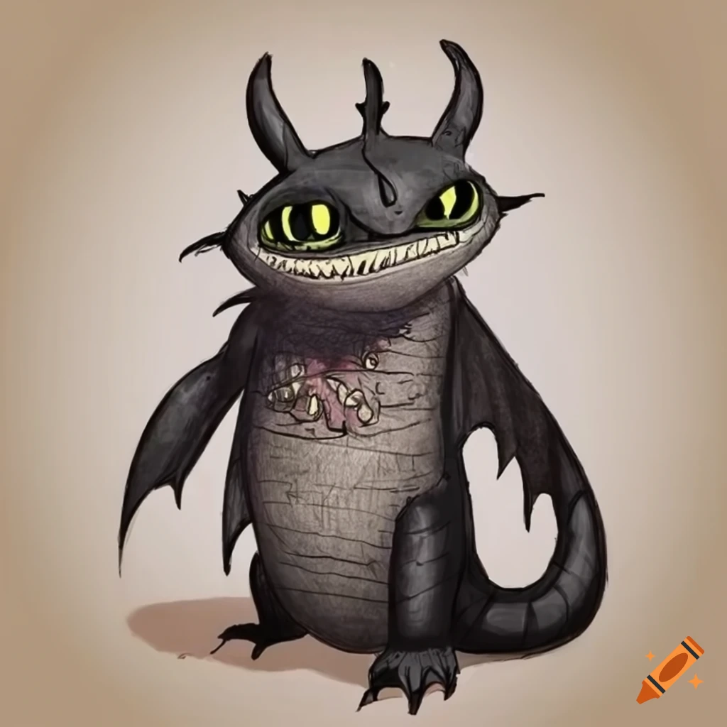 Black terrible terror from how to train your dragon on Craiyon