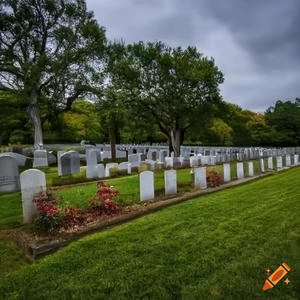 High definition ultra-realistic cemetery photography with intricate ...