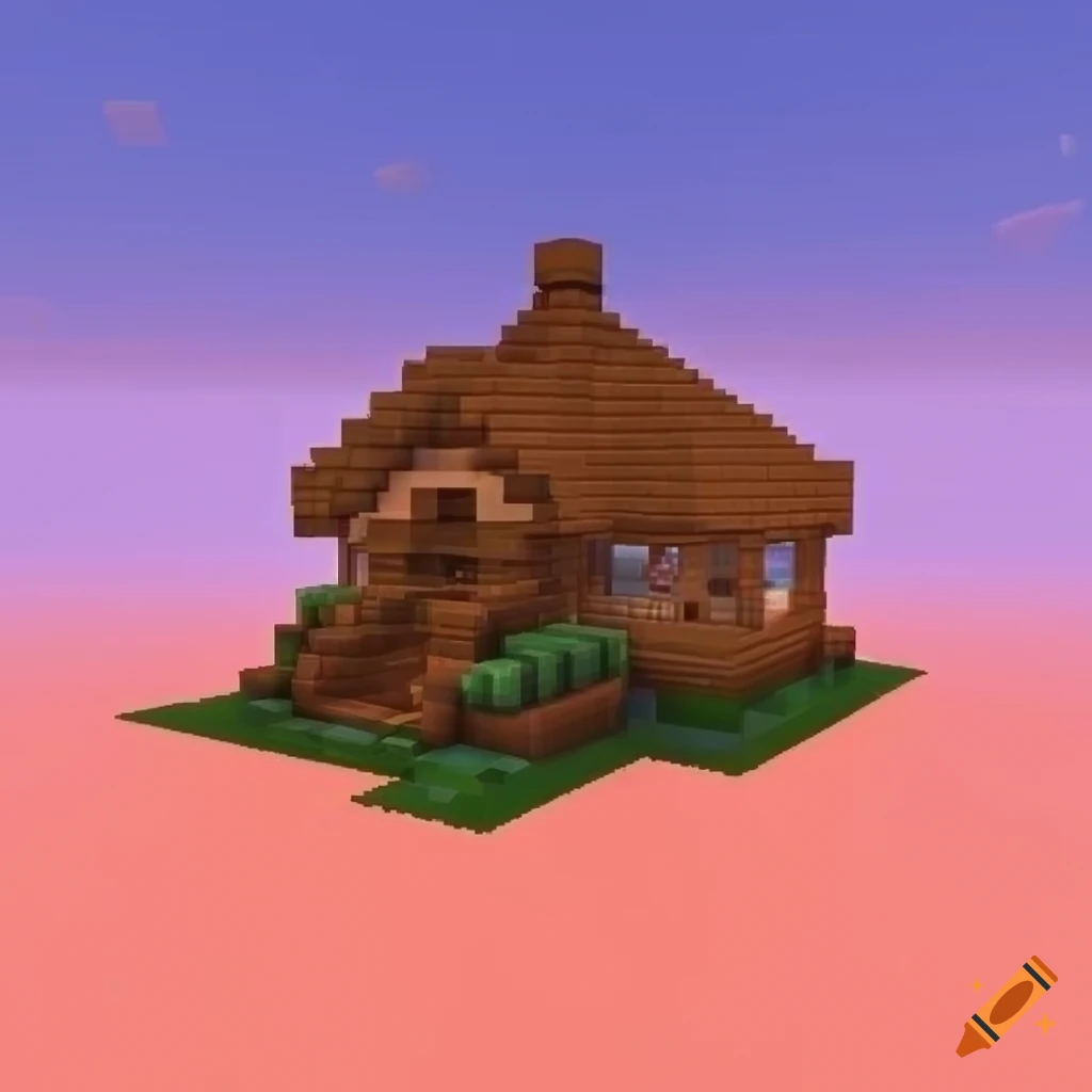 Normal Minecraft house on Craiyon