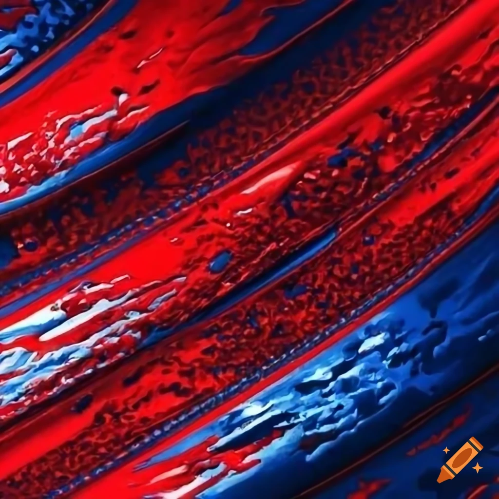 Patriotic metallic red, white, and blue camouflage pattern on Craiyon
