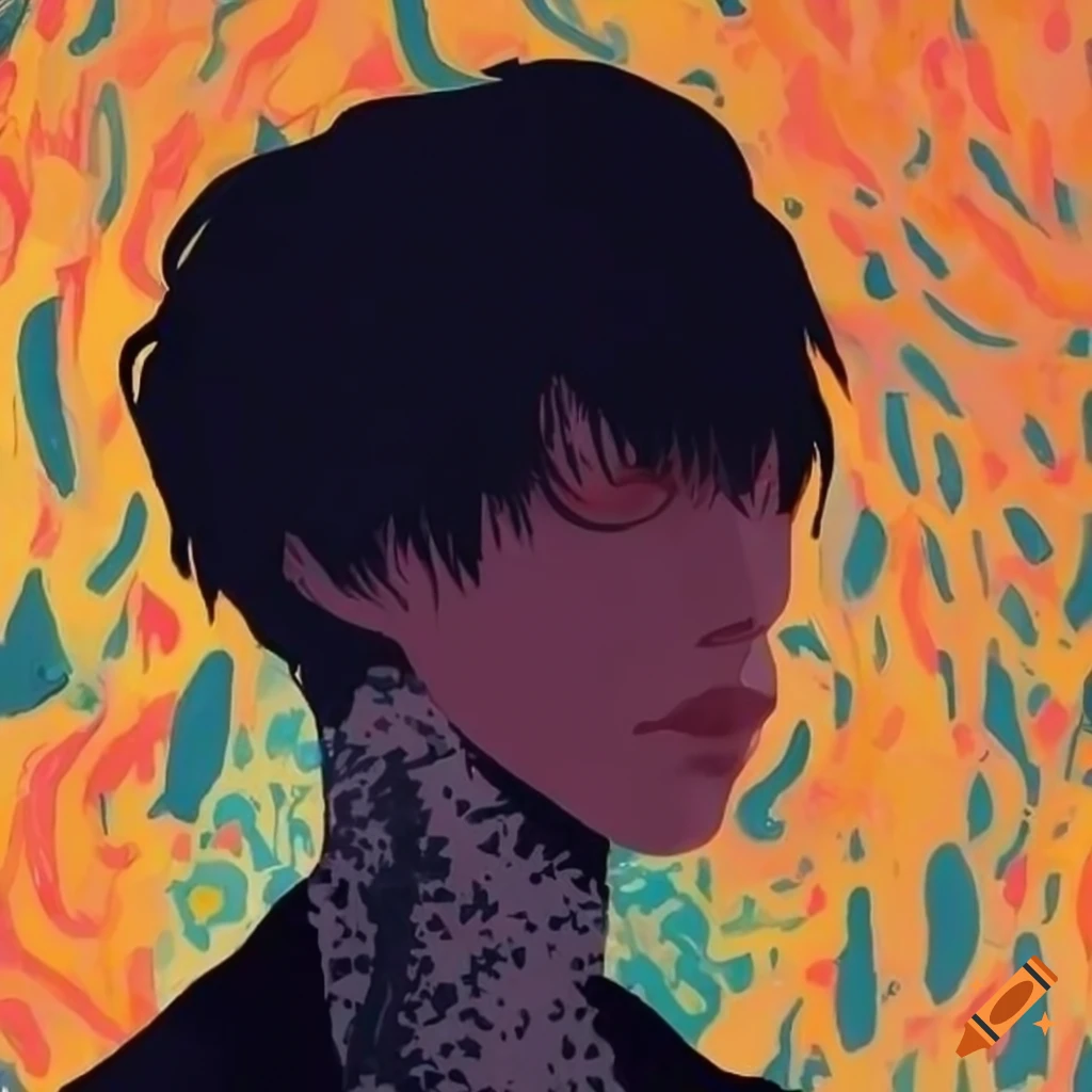 Minimalistic portrait of twin boys in abstract oil paint art style on ...