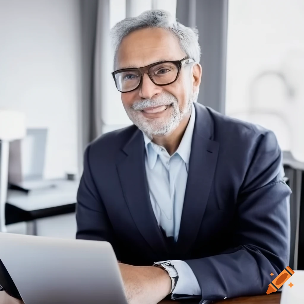 Professional mature man in suit with office background for LinkedIn ...