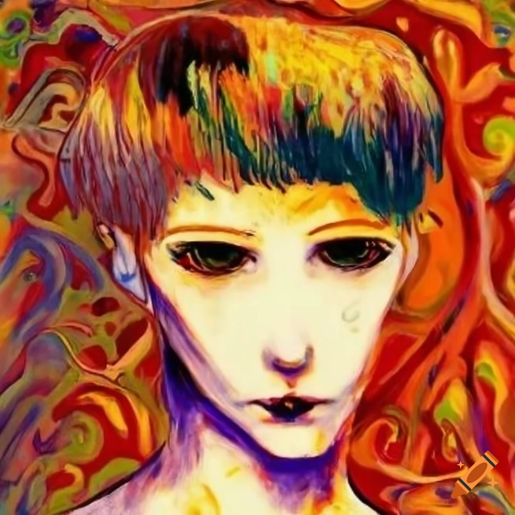 Vibrant portrait of twin boys with abstract oil paint style on Craiyon
