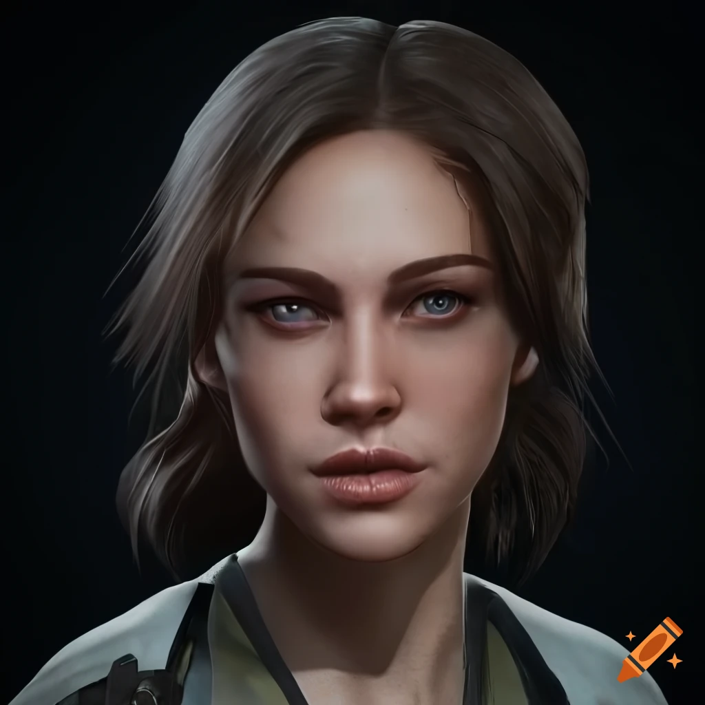 Portrait of a highly detailed woman inspired by Jill Valentine in a ...
