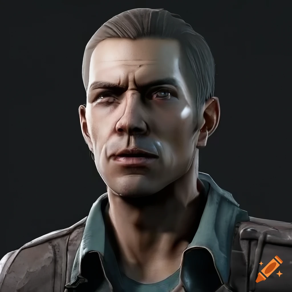 Highly detailed character bust from resident evil video game on Craiyon