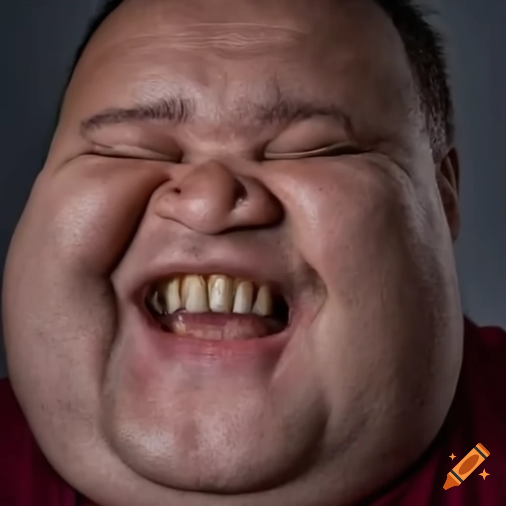 Man laughing heartily on Craiyon