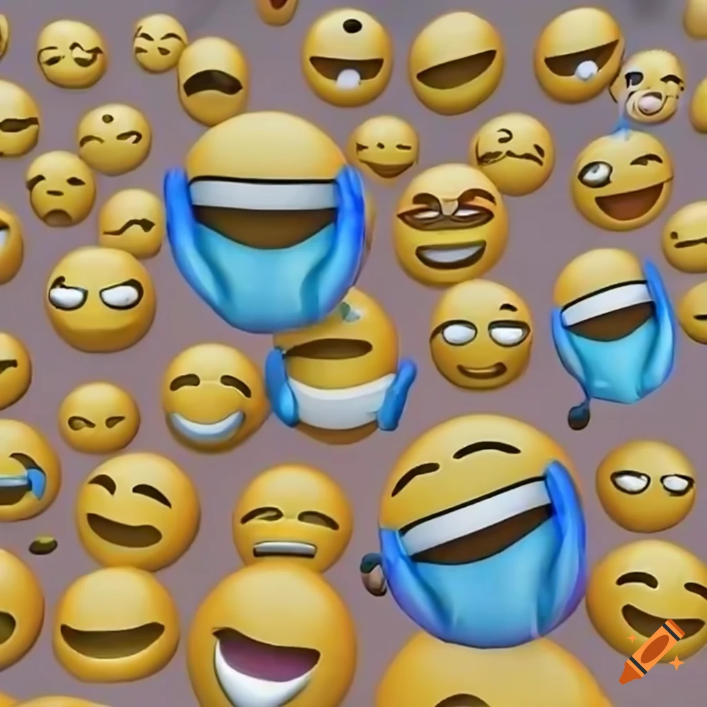 Laughing crying emoji in 3d on Craiyon
