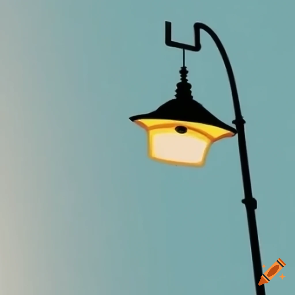 Close-up of a street lamp in bright daylight on Craiyon