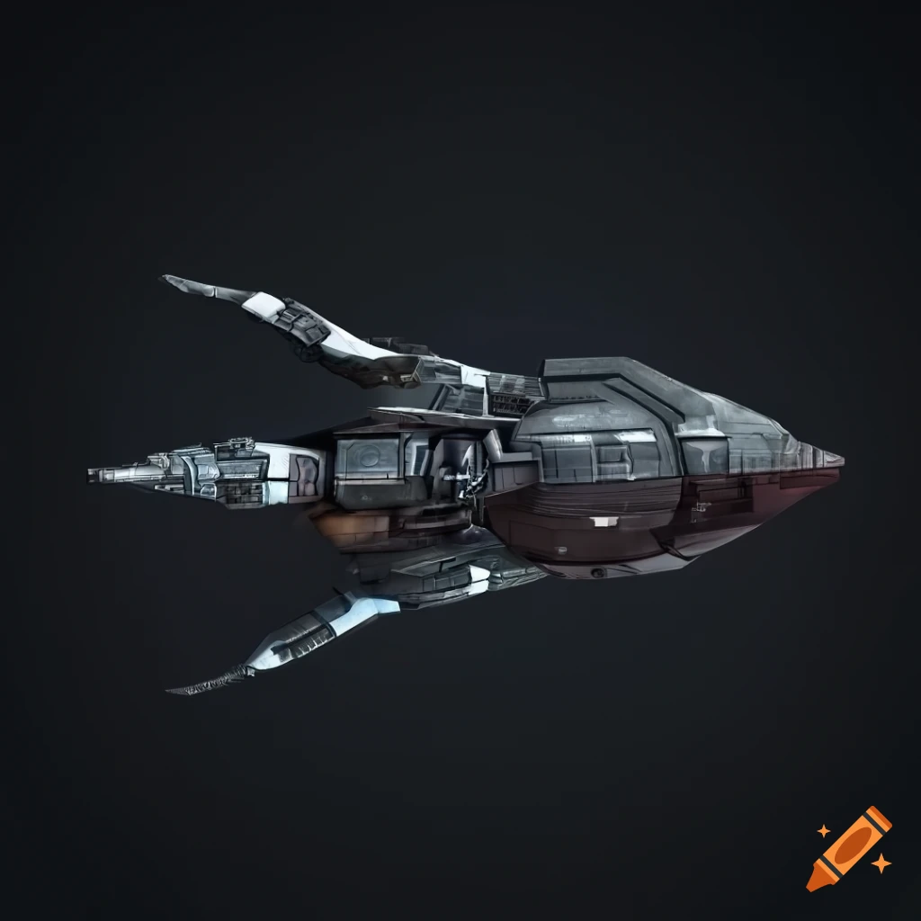 Top view of a sci-fi alien spaceship on Craiyon