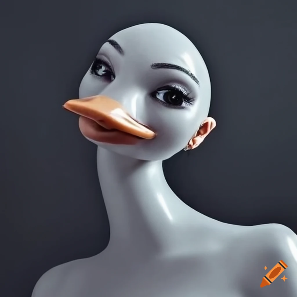Grey Latex Kendall Jenner Dressed As A Duck On Craiyon