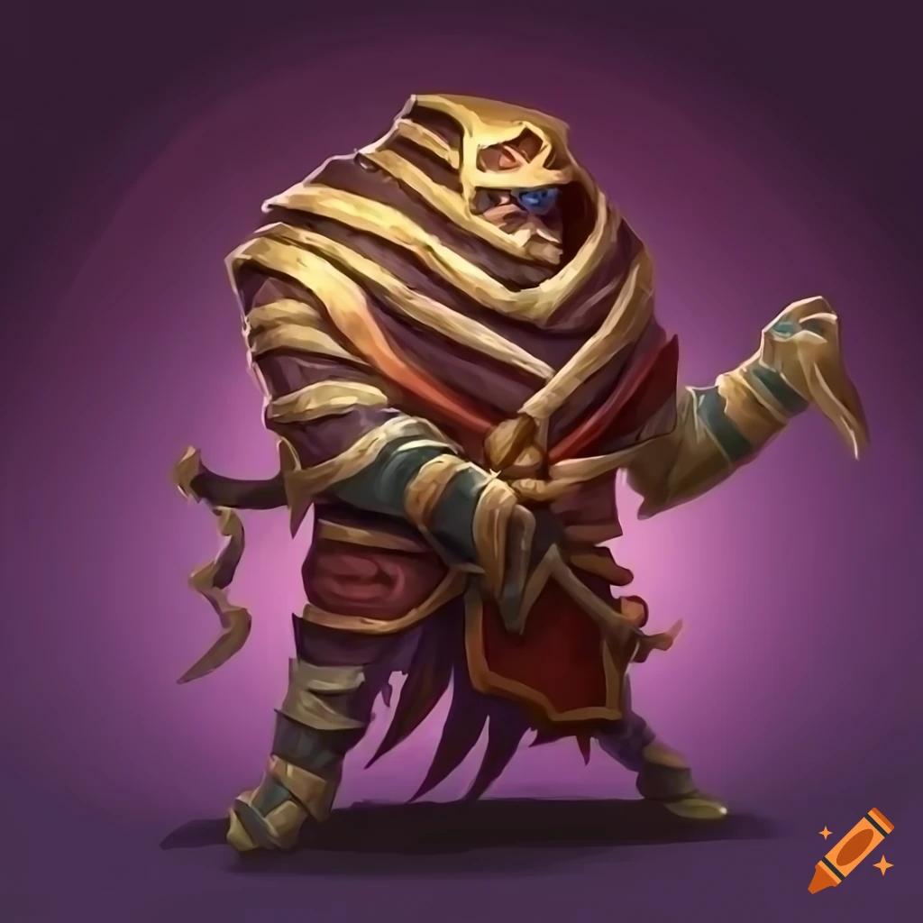 Greek pimp mummy character in Dota 2 art style on Craiyon
