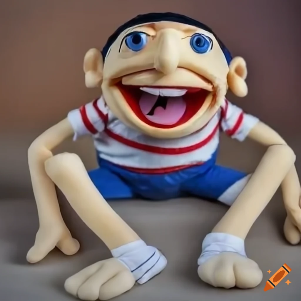 Jeffy puppet seated on Craiyon