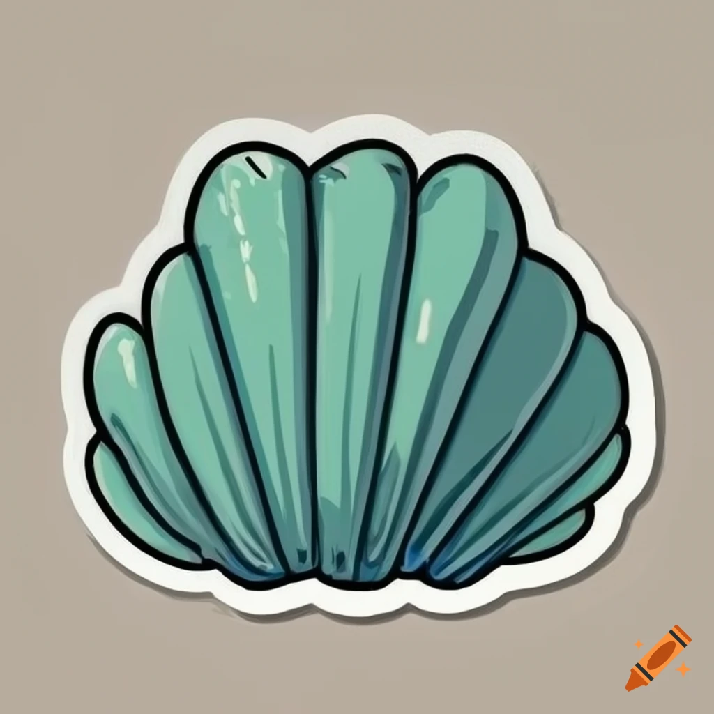 Clam sticker design with 'CLAMMED!' text on Craiyon
