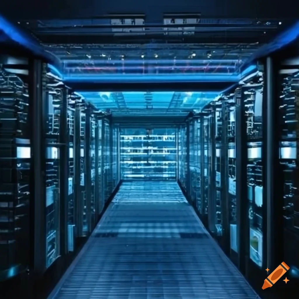 Datacenter in the deep ocean with high voltage equipment on Craiyon