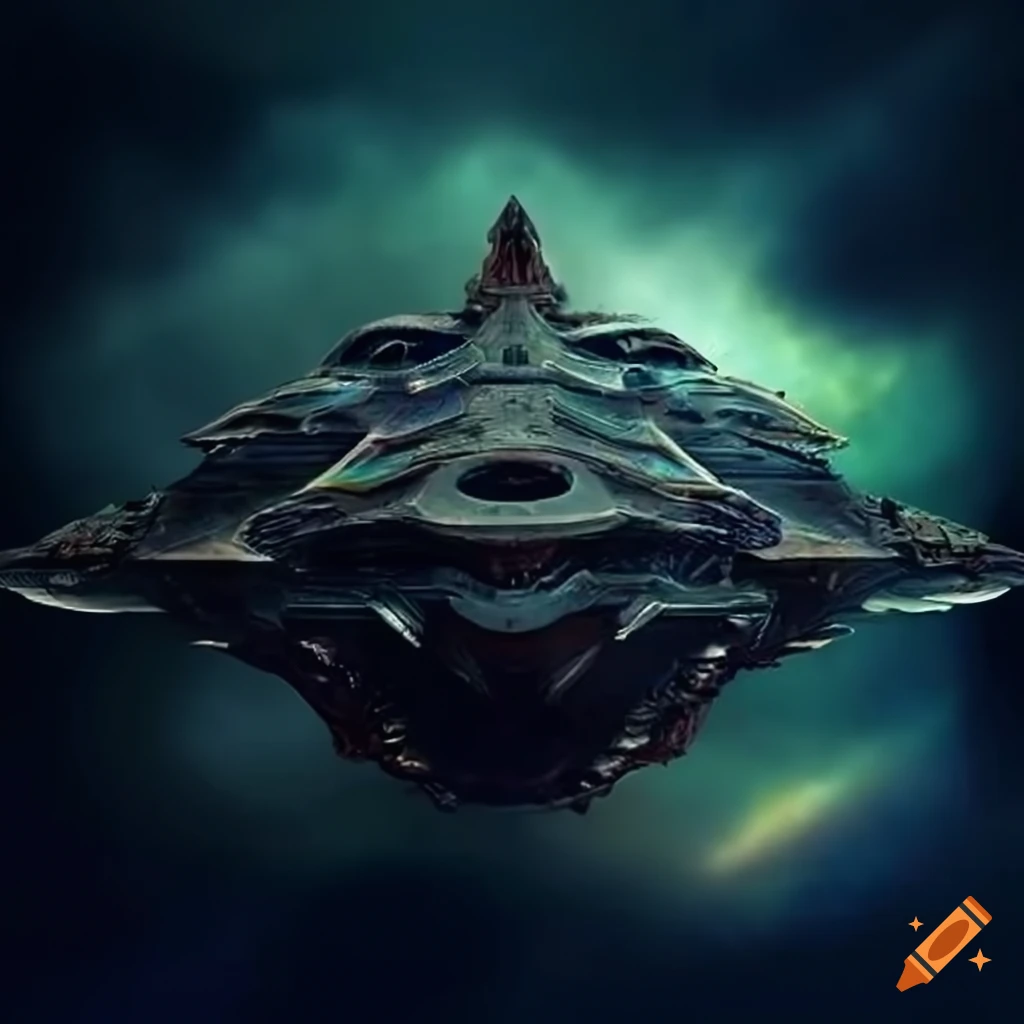 Spaceship inspired by sindarin elves with elegant and flowing design on ...