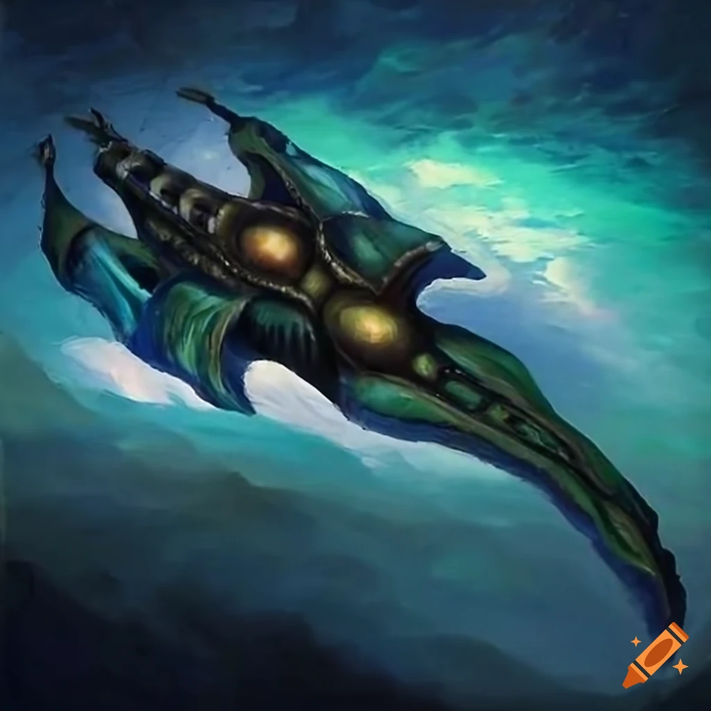 Spaceship inspired by sindarin elves with elegant and ethereal design ...