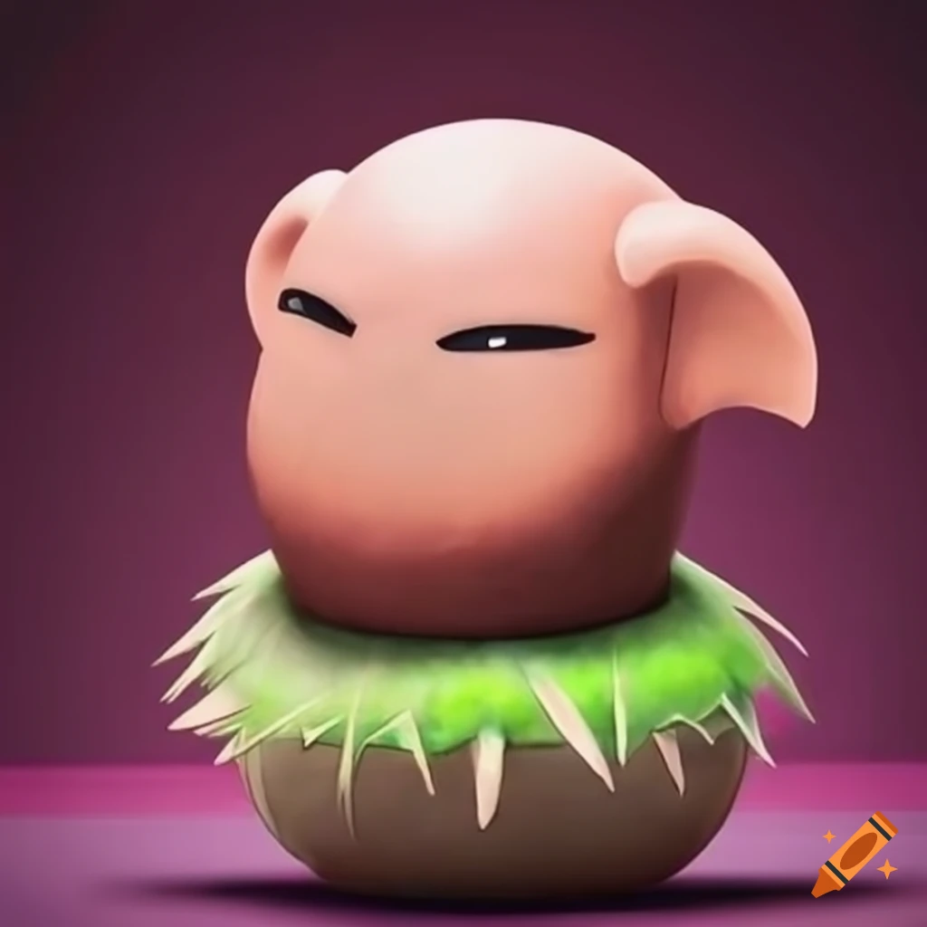 Exeggcute Pokemon character in Dobby's signature style on Craiyon