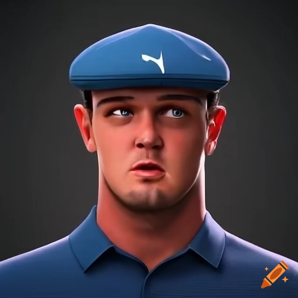 Animated depiction of bryson dechambeau on Craiyon