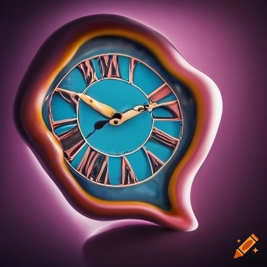 Melting clock on Craiyon