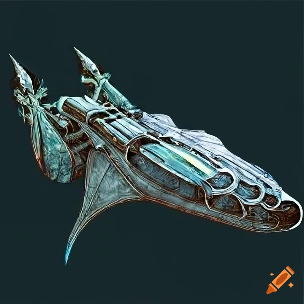 Spaceship inspired by sindarin elves from lord of the rings with sleek ...