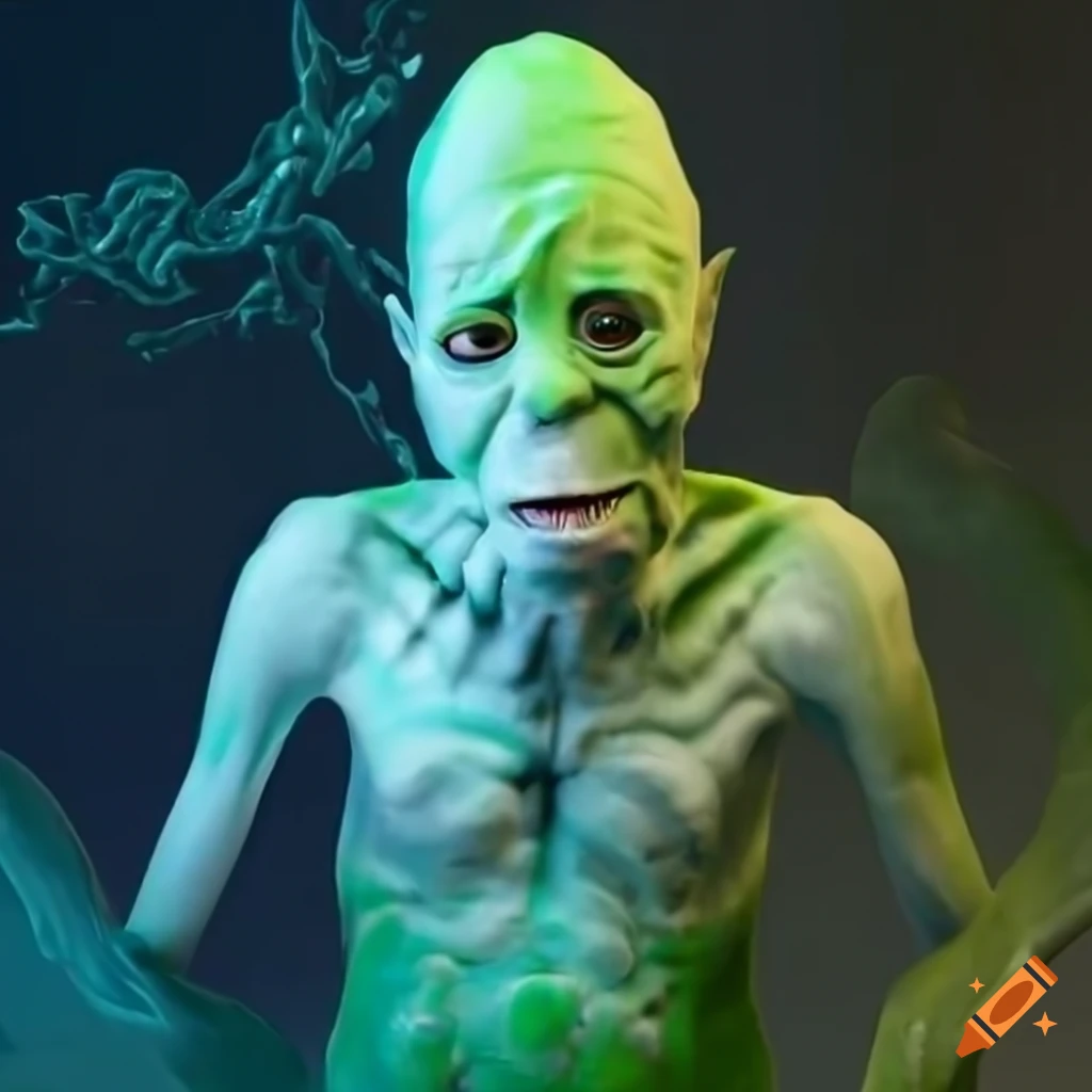 Hideous humanoid ectoplasm monster on Craiyon