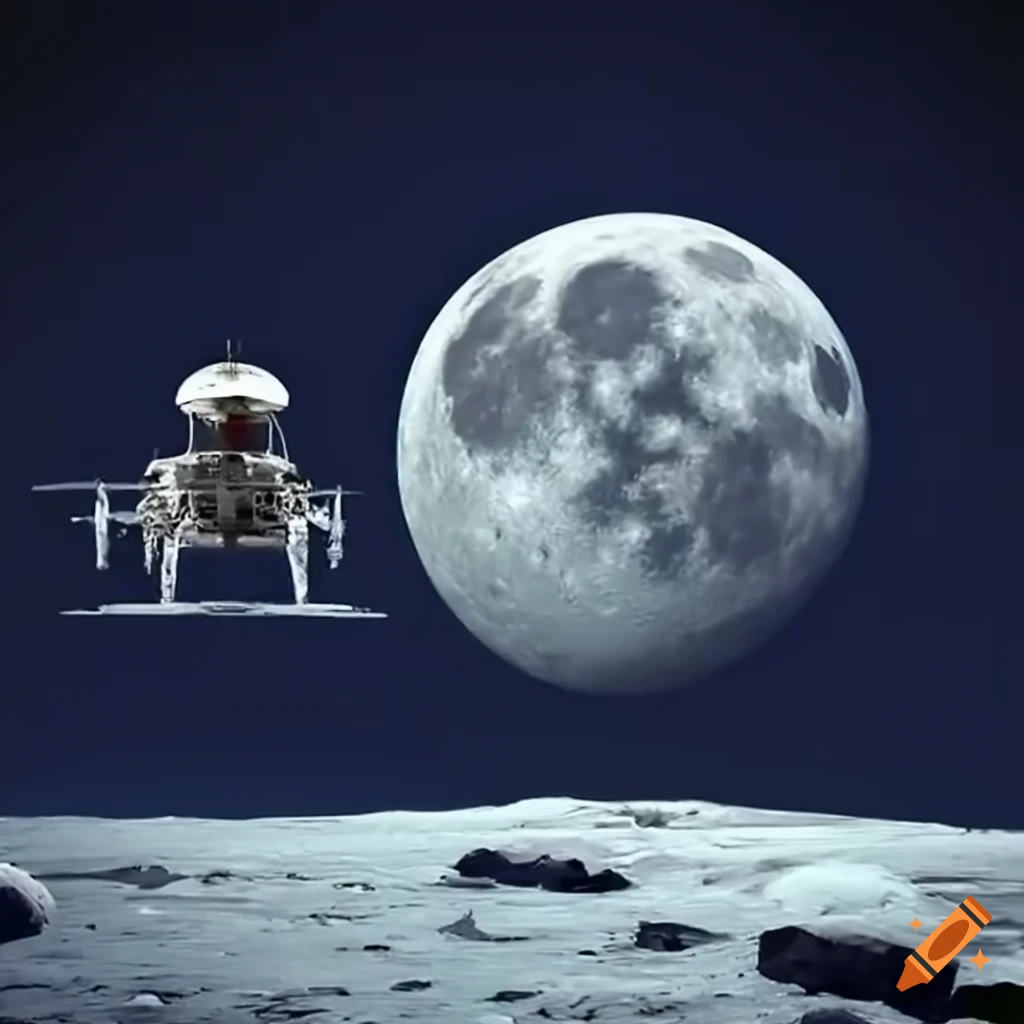 Children on a helicopter ride to the moon's surface in a space ...