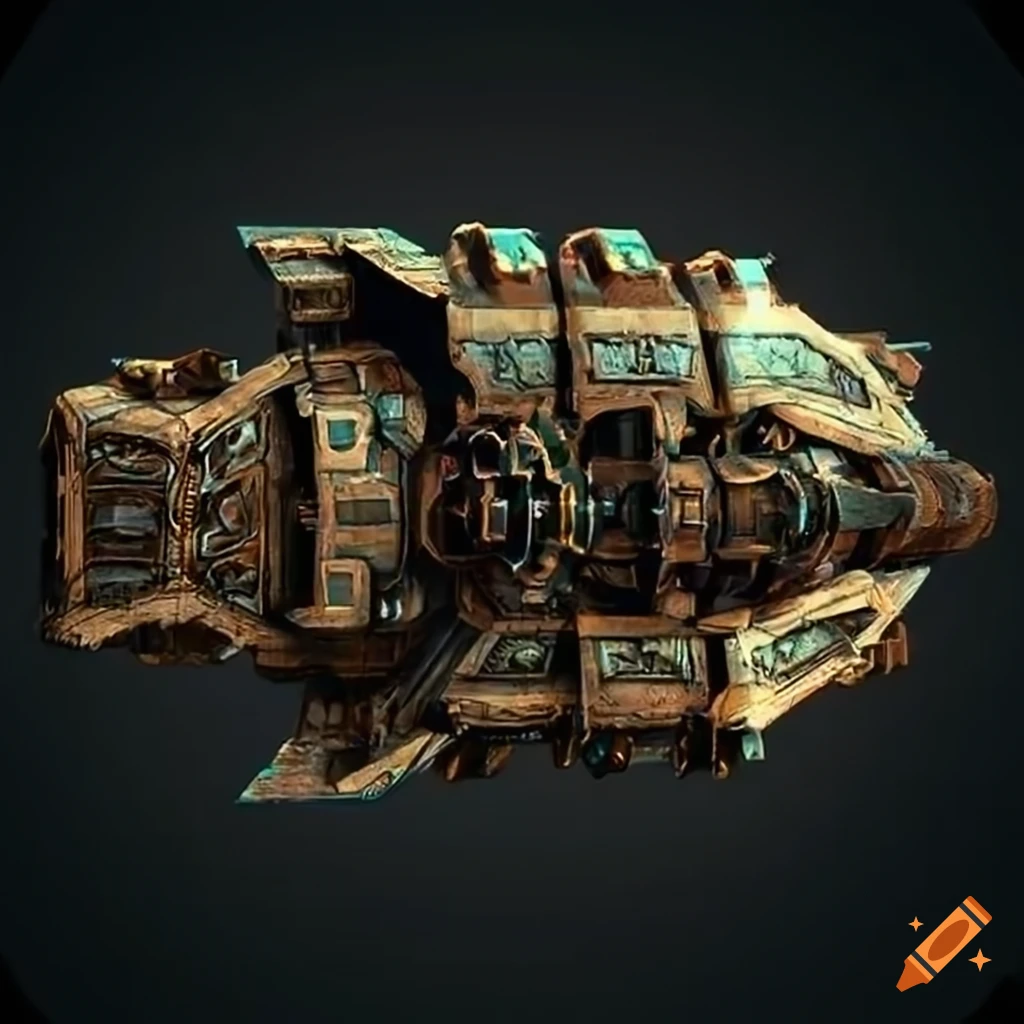 Military spaceship inspired by dwarven craftsmanship in lord of the ...