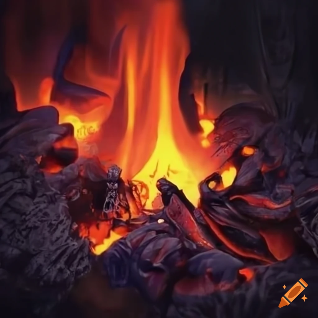 Fallen embers on Craiyon