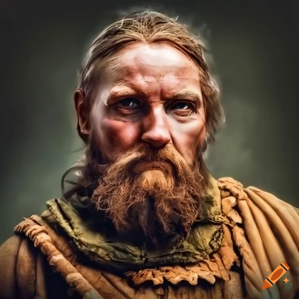Portrait of a Medieval Scottish Highlander peasant warrior on Craiyon