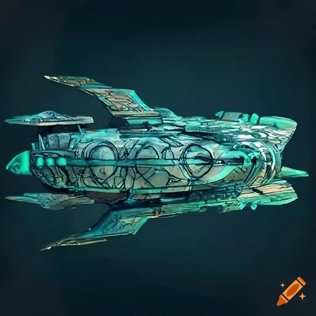 Sindarin elves-inspired spaceship with elegant and ethereal design on ...