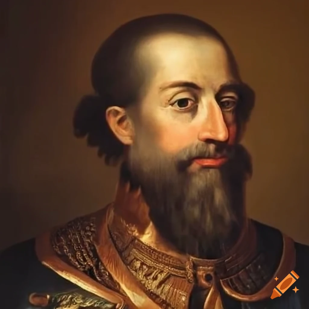 Portuguese navigator and explorer Juan Díaz de Solís in 16th century Renaissance style portrait ...