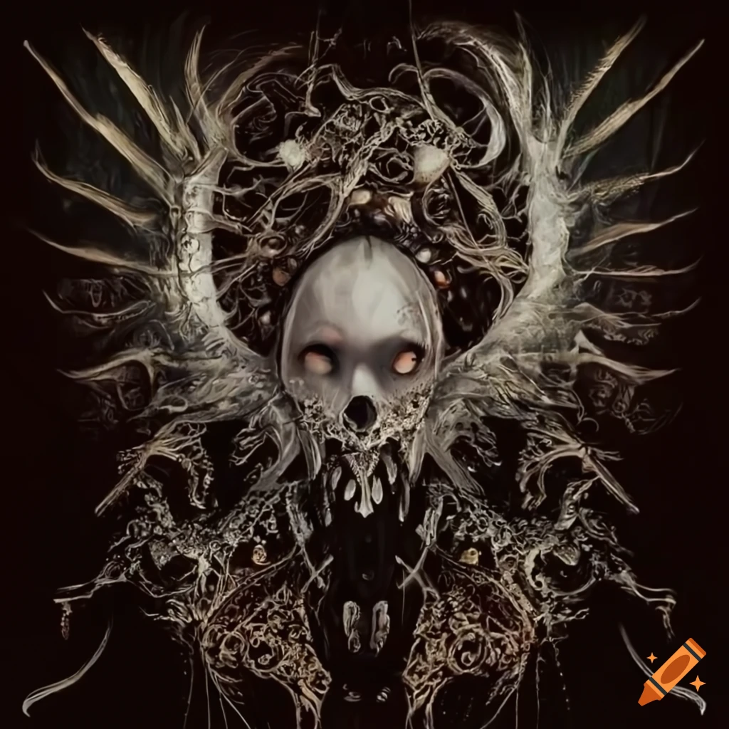 Fantasy depiction of a monster with streetlights and starlight merging ...