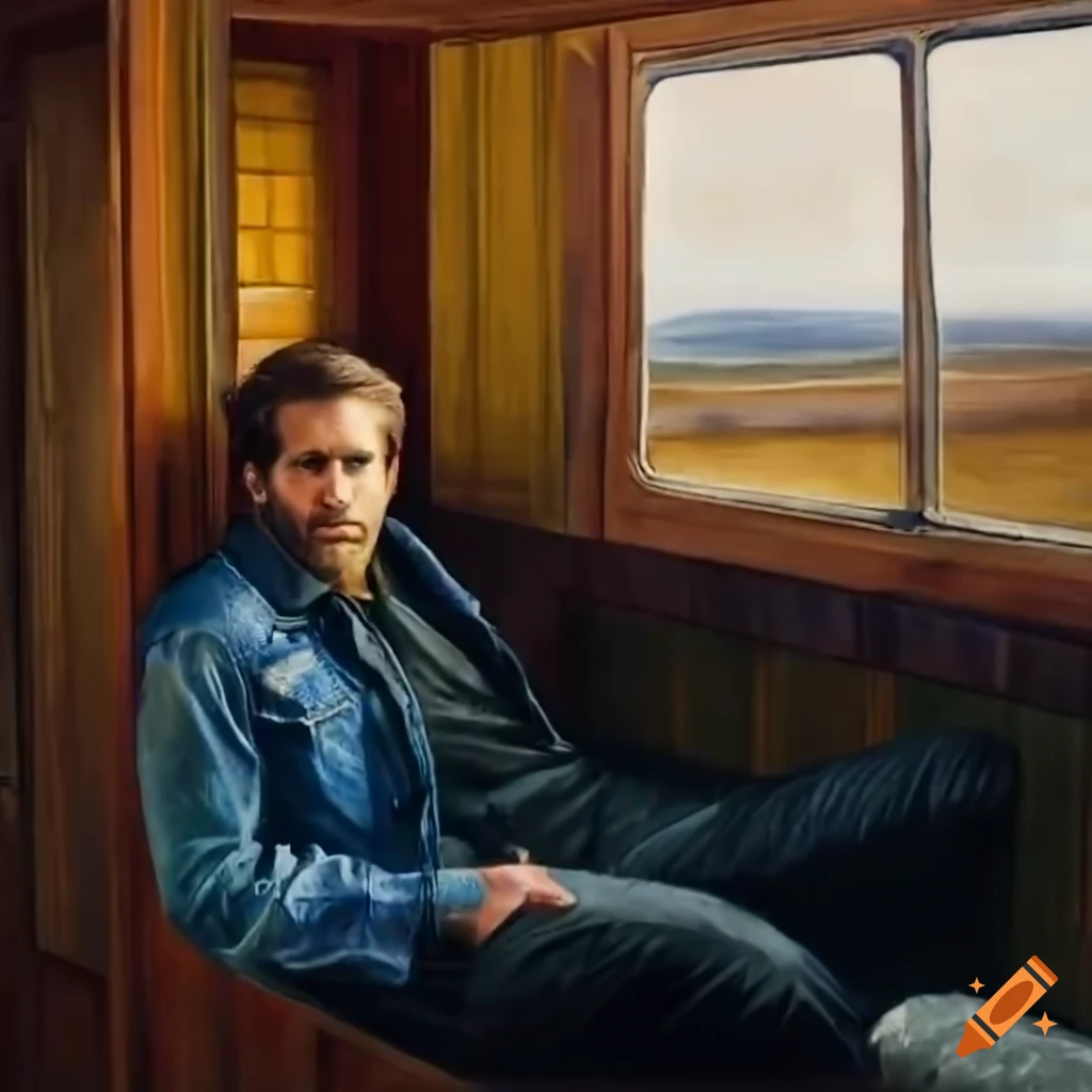 Actor resembling Jake Gyllenhaal at age 20 in outlaw biker style ...