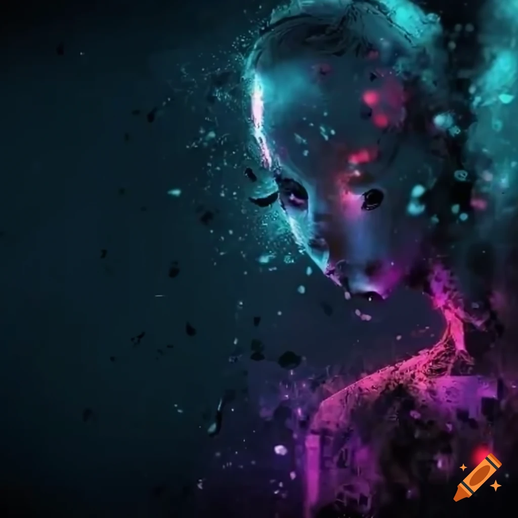 Cyberpunk style dust particles on Craiyon