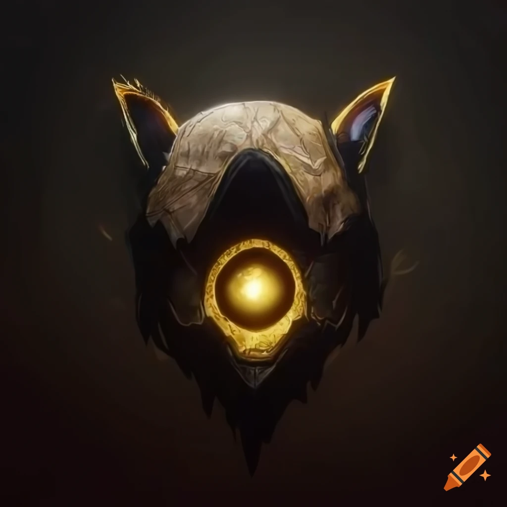 Destiny 2 ghost with cat ears in black and gold on Craiyon