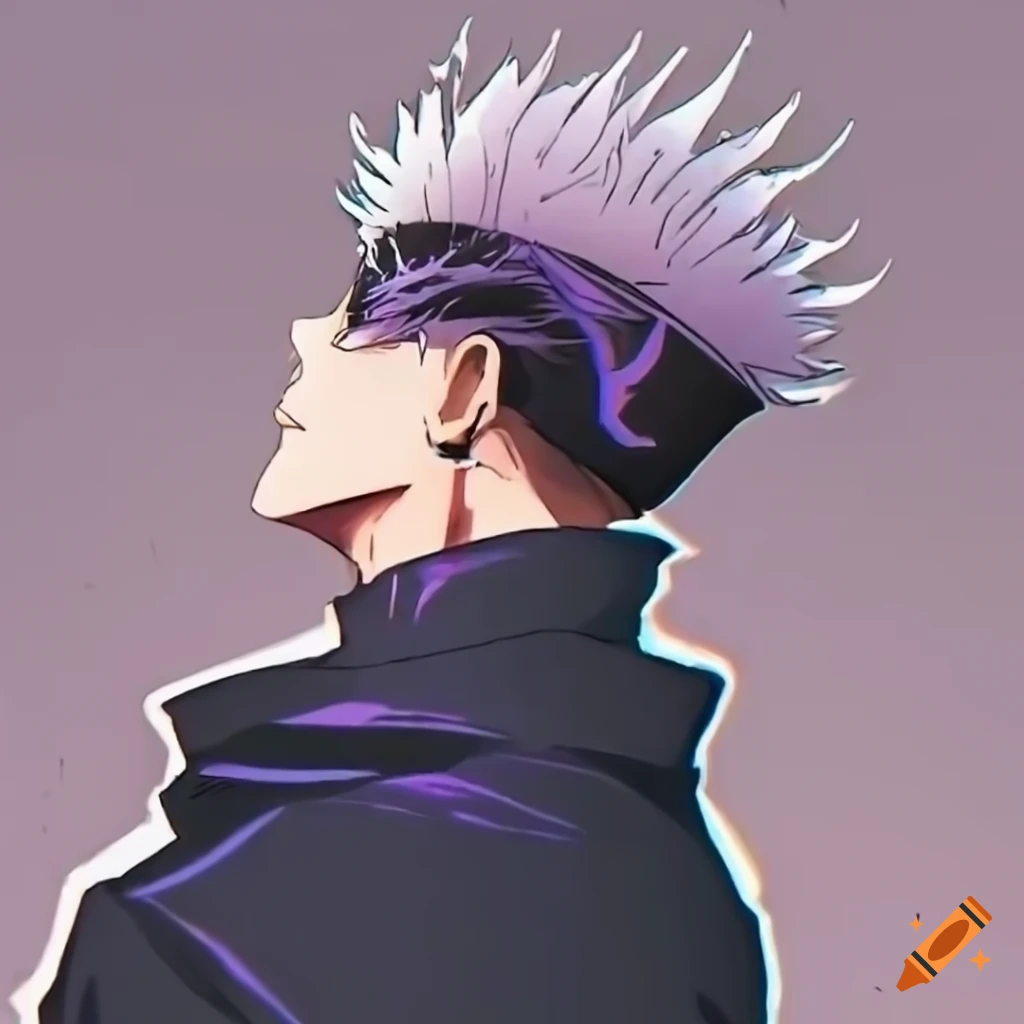 Gojo satoru training intensely in a modern gym environment on Craiyon