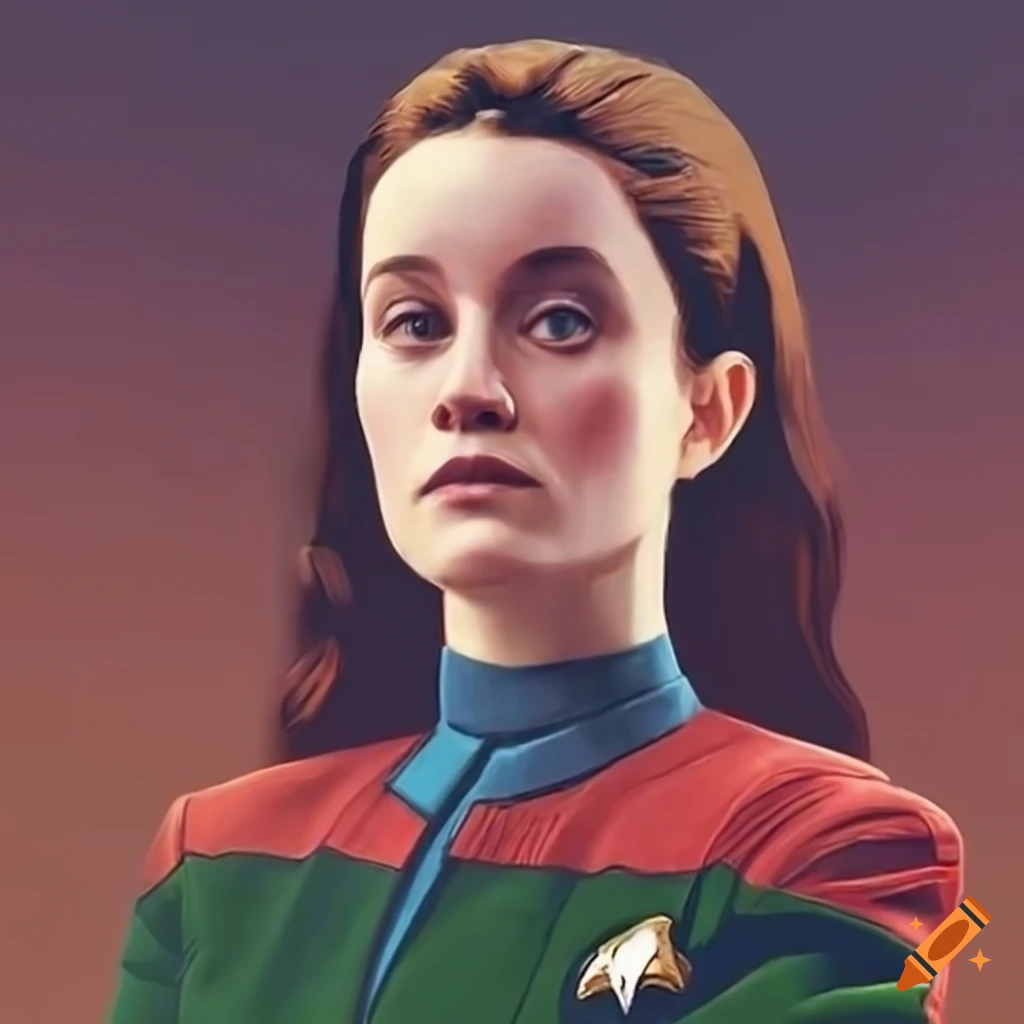 Young Sigrid portraying a young Captain Kathryn Janeway on the starship ...