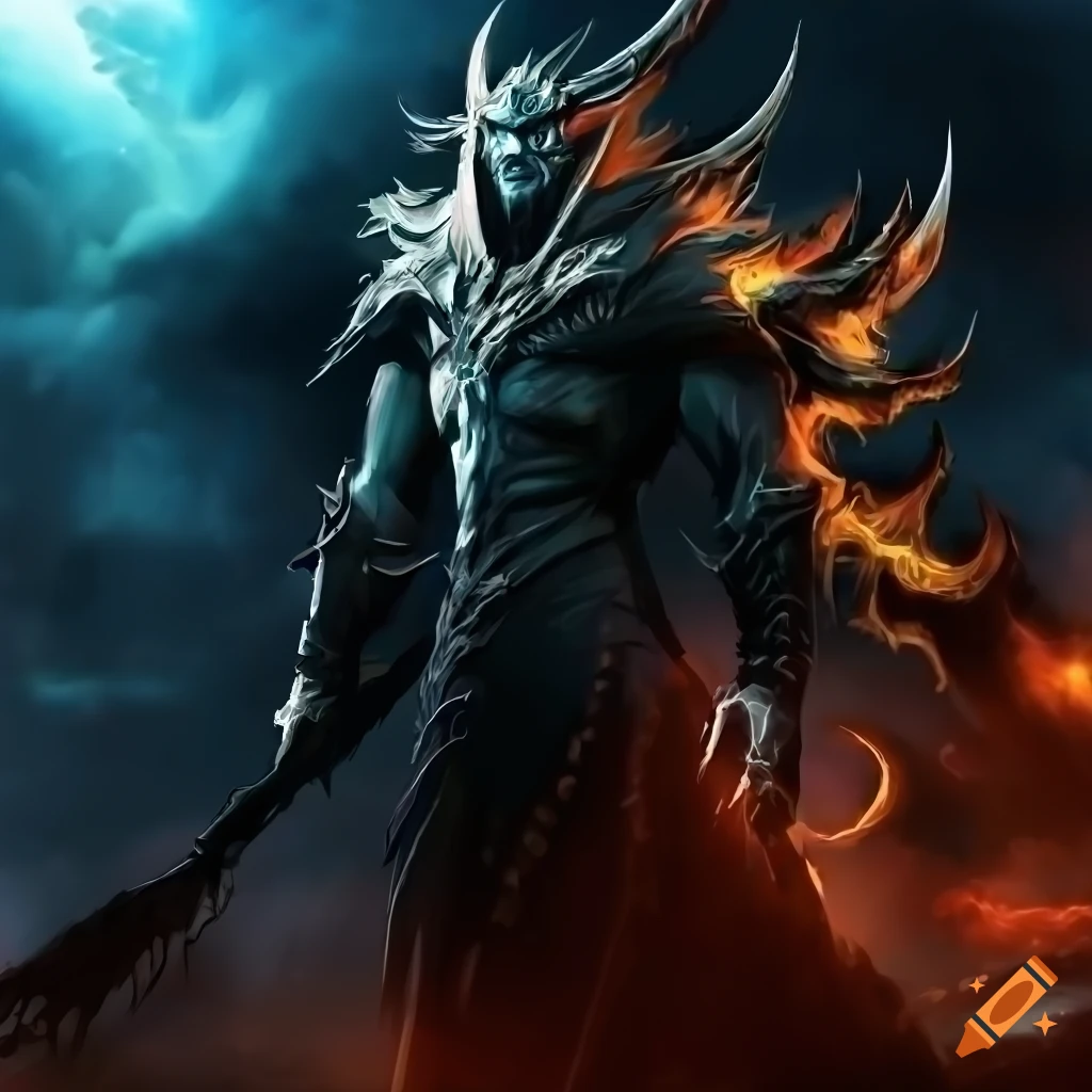 Morgoth descending upon arda in power and majesty, a mountain rising ...