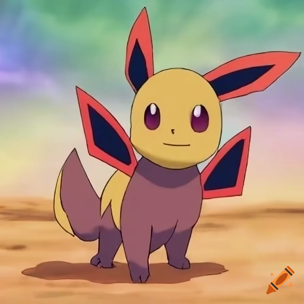 Ground-type Eeveelution with brown body and big claws, official Pokémon art on Craiyon