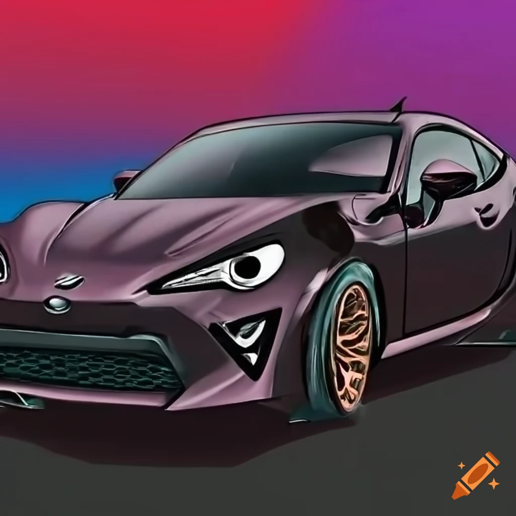 Cartoonish 2017 black toyota gt 86 with bronze 5 spoke split rims on ...