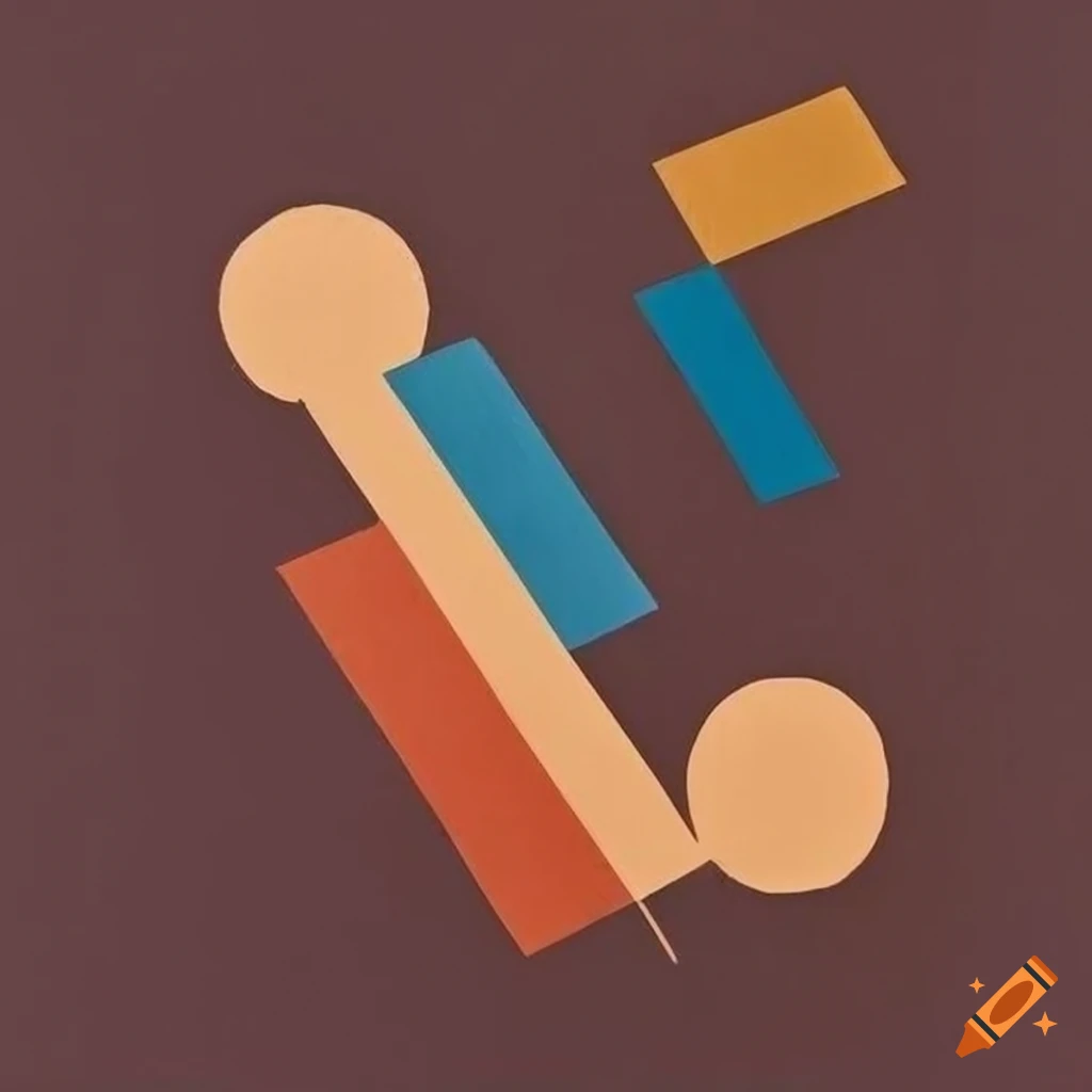 Minimalistic linocut art inspired by the Bauhaus movement's geometric ...
