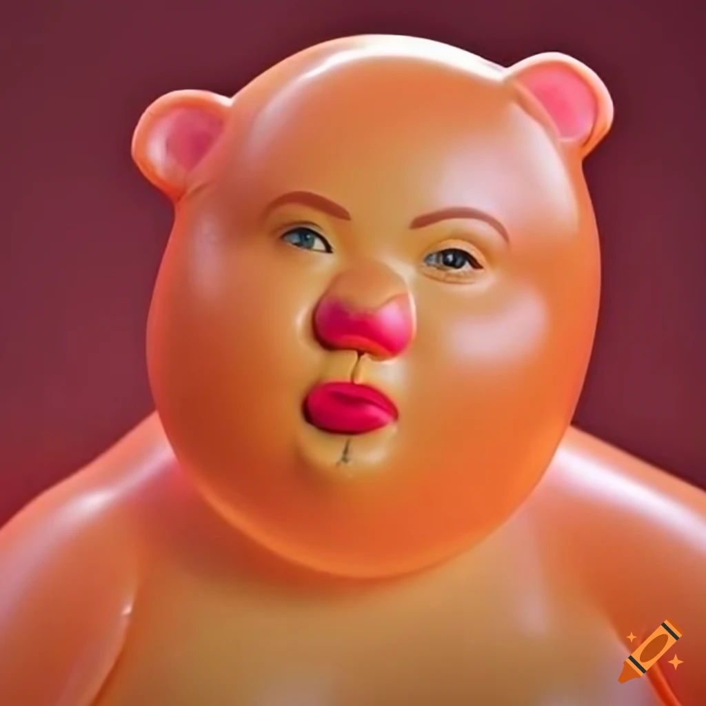 Taylor swift as an inflatable latex gummi bear on Craiyon