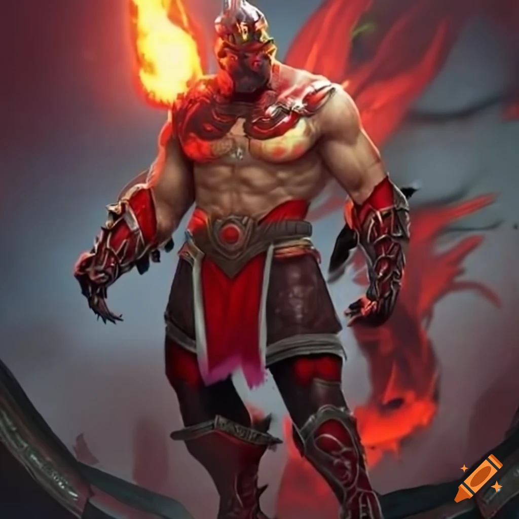 Flamma, the inferno gladiator - 6'2" tall with a muscular and athletic ...