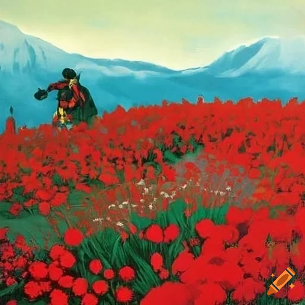 Vintage soviet propaganda poster of farmers plowing fields with ...