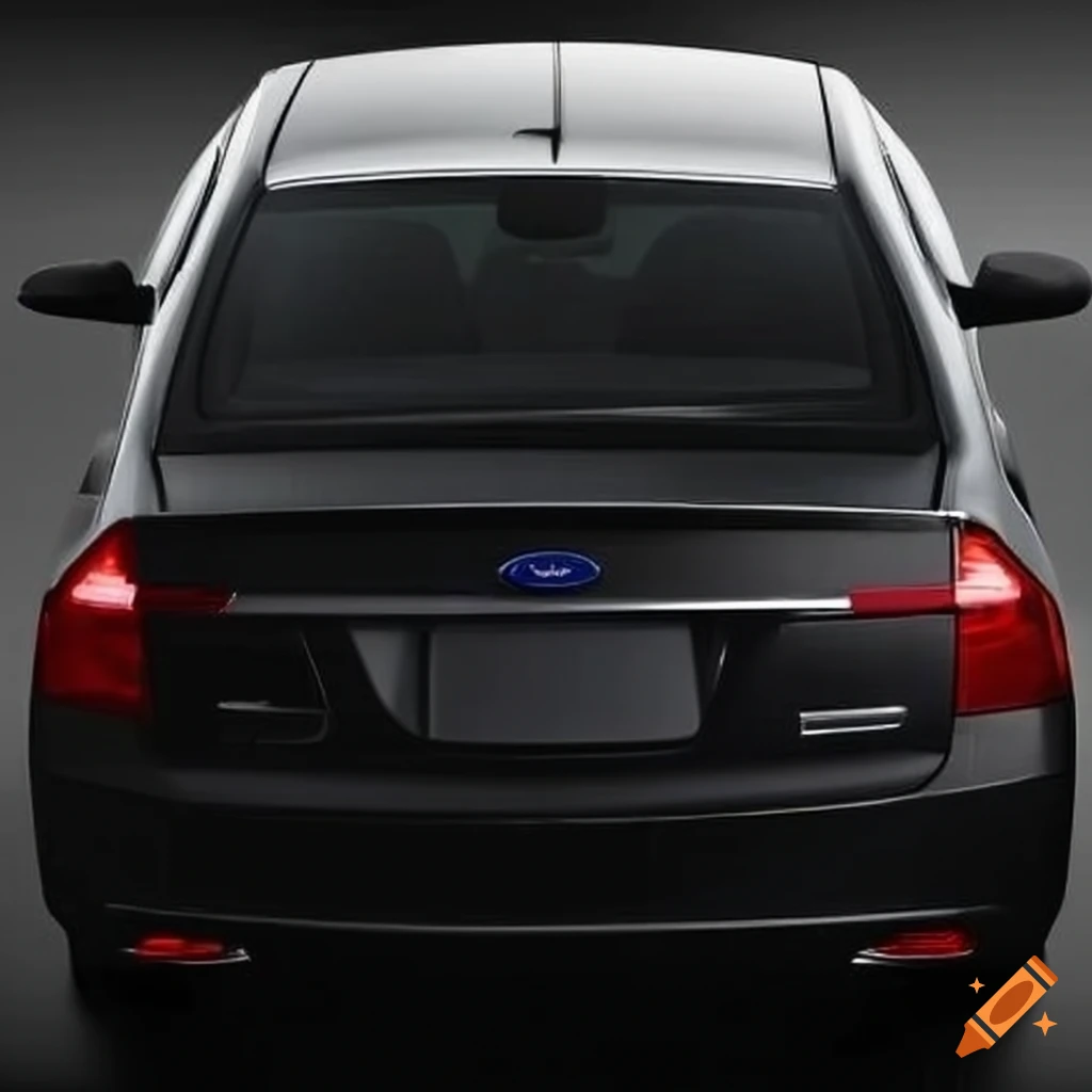 Close-up of sleek 2007 Ford Fusion car rear view on Craiyon