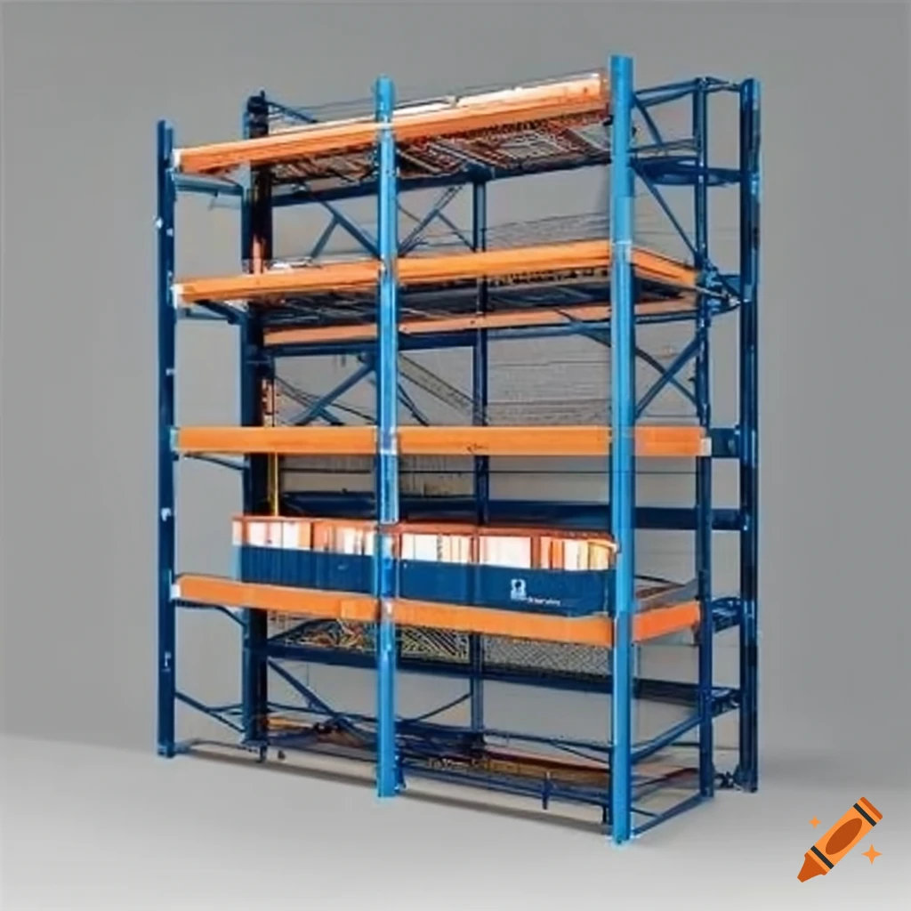 Picking shelving rack with dimensions 2m x 2m x 0.7m for 4 units on Craiyon