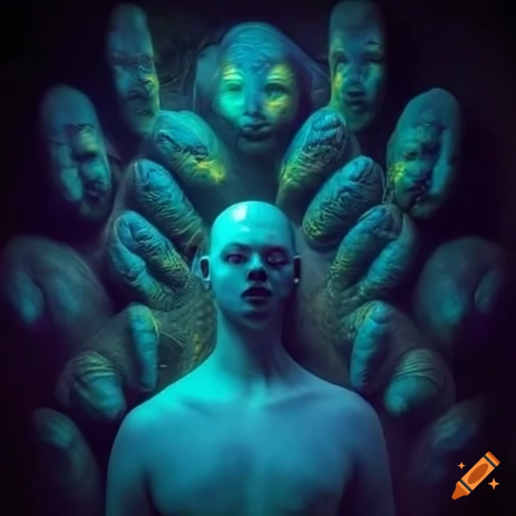 Transdimensional entity in a DMT hallucination on Craiyon