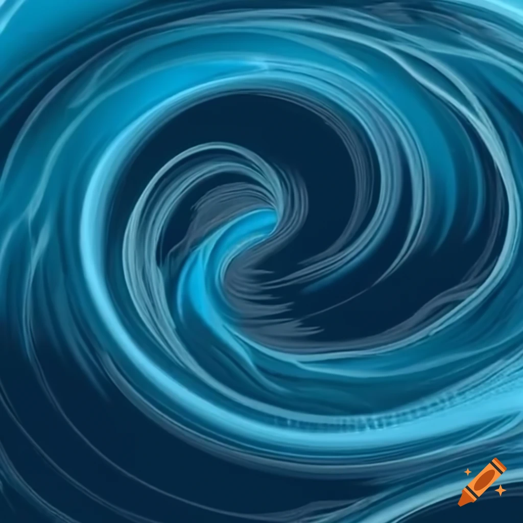 Ocean wave swirl visual animation on Craiyon