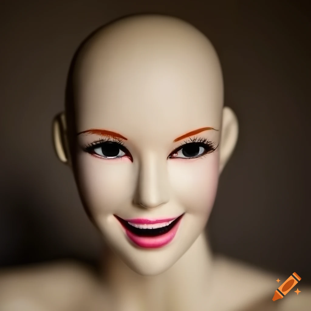 Smiling portrait of a woman with a very wide smile on Craiyon